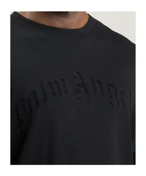 Palm Angels Curved Logo Loose Double T-shirt