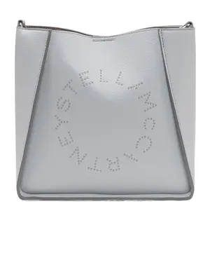 Stella McCartney Logo Perforated Mini Crossbody Bag - Gray