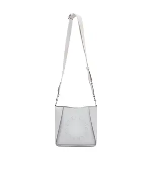 Stella McCartney Logo Perforated Mini Crossbody Bag - Gray