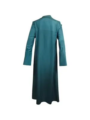 Max Mara V-neck Long Sleeve Flared Dress - Blue