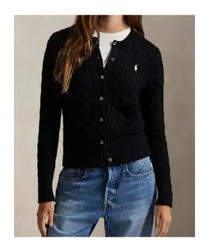 Polo Ralph Lauren Logo Embroidered Cable-knit Cardigan - 016