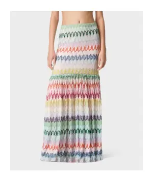Missoni Long Skirt With Ruffles And Zigzag Motif