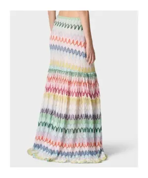 Missoni Long Skirt With Ruffles And Zigzag Motif