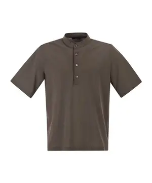 Herno Short-sleeve Stand-collar Polo Shirt