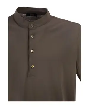 Herno Short-sleeve Stand-collar Polo Shirt