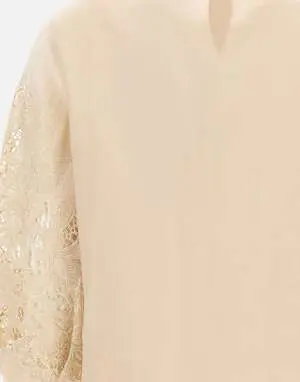 Max Mara Broderie Anglaise T-shirt - Beige
