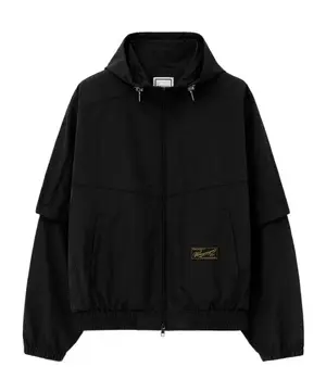 WOOYOUNGMI Zip-up Hooded Windbreaker Jacket