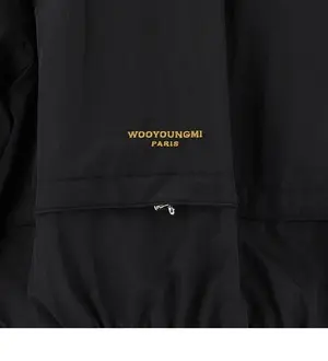 WOOYOUNGMI Zip-up Hooded Windbreaker Jacket