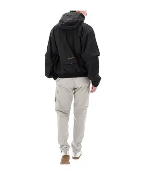 WOOYOUNGMI Zip-up Hooded Windbreaker Jacket