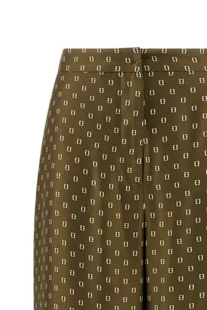 Max Mara Mstottelia Wide Leg Trousers With Graphic Detail