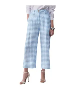 Liu Jo Gingham Check Tailored Trousers