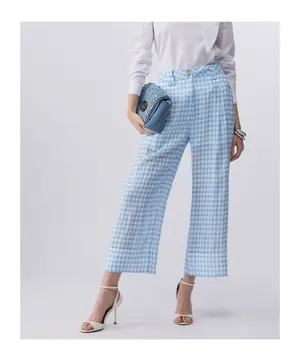 Liu Jo Gingham Check Tailored Trousers