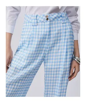Liu Jo Gingham Check Tailored Trousers