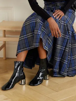 Proenza Schouler Glove Ankle Boots With Mirrored Chunky Heel