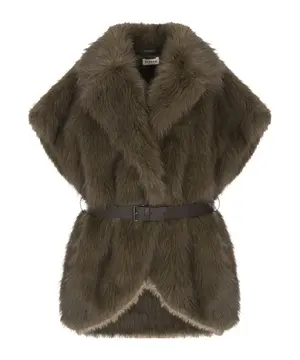 P.a.r.o.s.h Belted Faux Fur Gilet