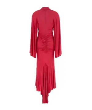 Blumarine Ruched Batwing Long Dress