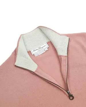 FERRAGAMO Quarter Zip Pullover - Pink