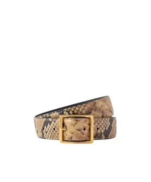 NILI LOTAN Nili Lotan Gabriele Snakeskin Leather Belt Multicolor