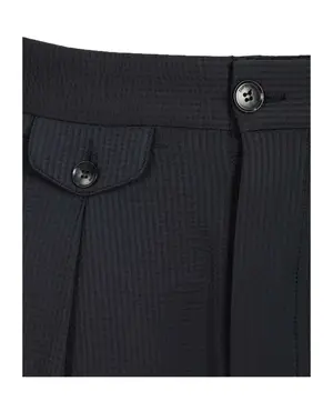 Emporio Armani Pleated Virgin Wool Trousers