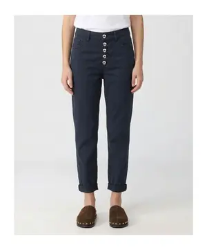 DONDUP Buttoned High-waist Pants - Blue