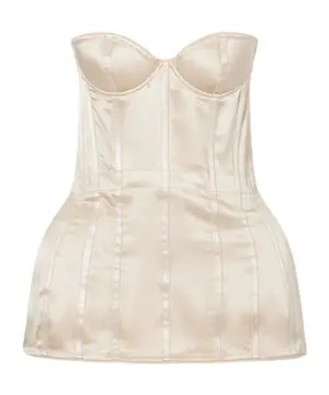 Magda Butrym Silk Corset Top - Nude