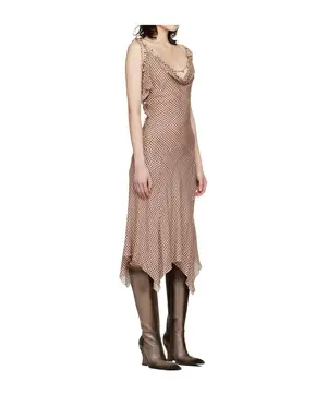 KNWLS Tess Draped Midi Dress - Brown