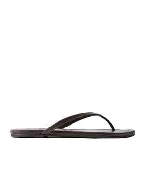 Staud Leather Flip Flops - Black