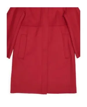 Max Mara Round Neck Coat - Red