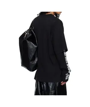 LU'U DAN Double Deck Crew Neck T-shirt - Black