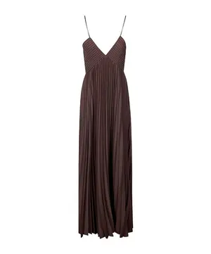 P.a.r.o.s.h Pleated Crisscross Strap Maxi Dress