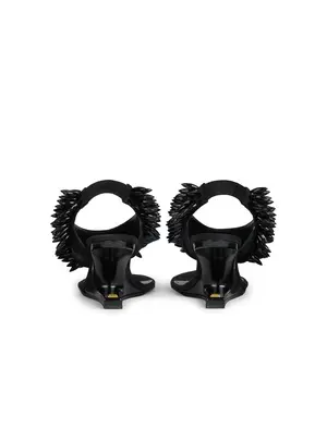 Balmain Embellished Wedge Sandals - Black