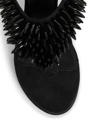 Balmain Embellished Wedge Sandals - Black