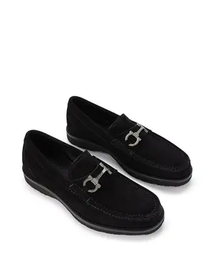 FERRAGAMO Gancini Buckle Loafers - Black