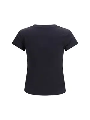 GANNI Crochet Flower Baby Fit T-shirt - Black