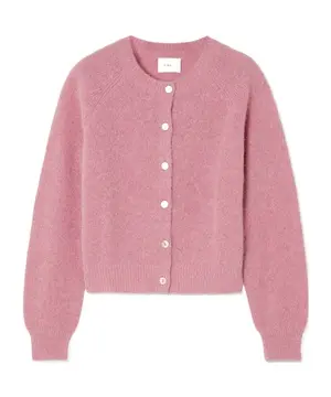 DÔEN Knitted Alpaca-blend Cardigan - Pink