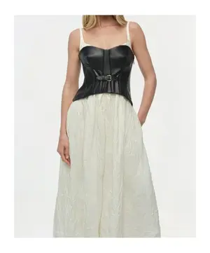 Simkhai Cortland Belted Bustier Midi Dress