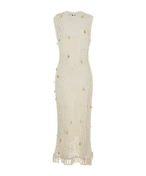 Simkhai Coralia Knit Charmed Embellished Knitted Dress