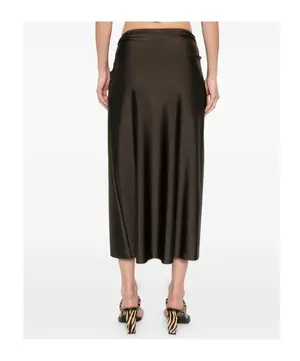 Simkhai Gathered Embellished Midi Skirt