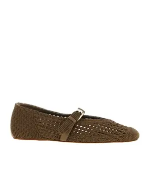 STUART WEITZMAN Woven Mary Jane Flats - Green