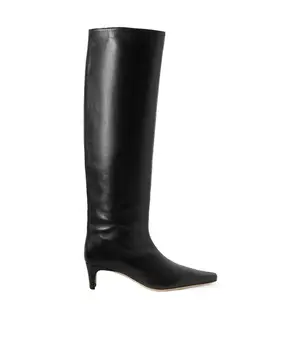 Staud Leather Knee Boots - Black