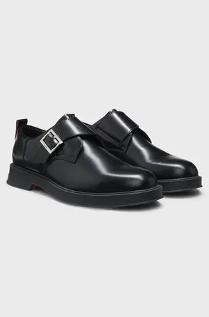 Hugo Boss Monk Strap Shoes With Logo Buckle