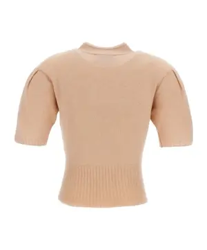 Simone Rocha Embellished Short Sleeve Jumper - Pink