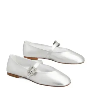 ROGER VIVIER Ballet Flats With Crystal Buckle