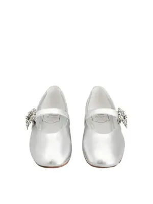 ROGER VIVIER Ballet Flats With Crystal Buckle