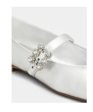 ROGER VIVIER Ballet Flats With Crystal Buckle