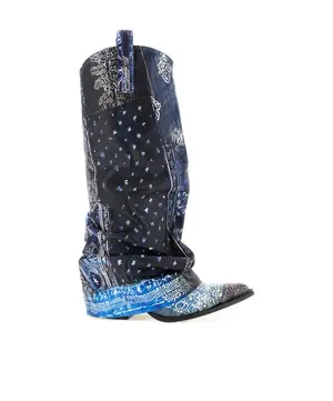 R13 Mid Cowboy Bandana Boots