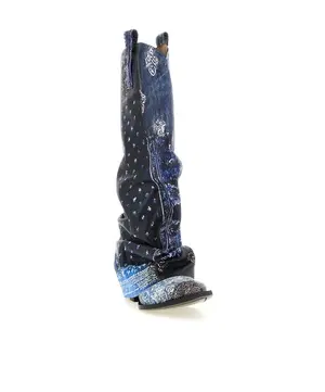 R13 Mid Cowboy Bandana Boots