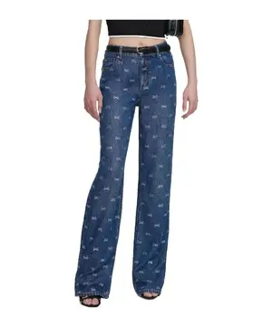 SELF-PORTRAIT Bow Embellished Jeans
