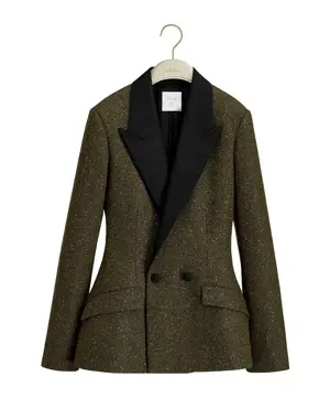 Dior Fitted Embellished Double-breasted Jacket - Khaki