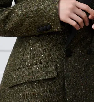 Dior Fitted Embellished Double-breasted Jacket - Khaki
